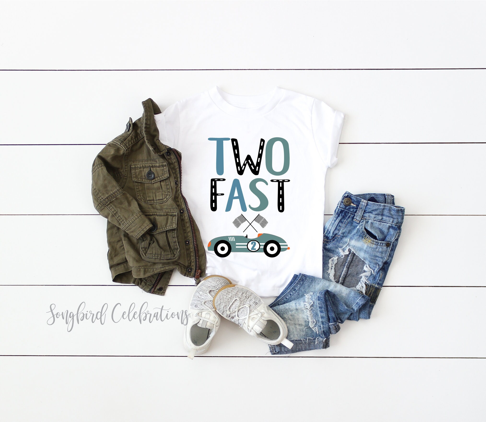 TWO FAST Race Car 2nd Birthday Boy Shirt Second Birthday Boys - Etsy