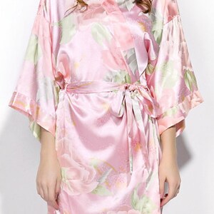 Floral Satin Robe Robes Christmas Gift for Wife Gift for Mom Gift for ...