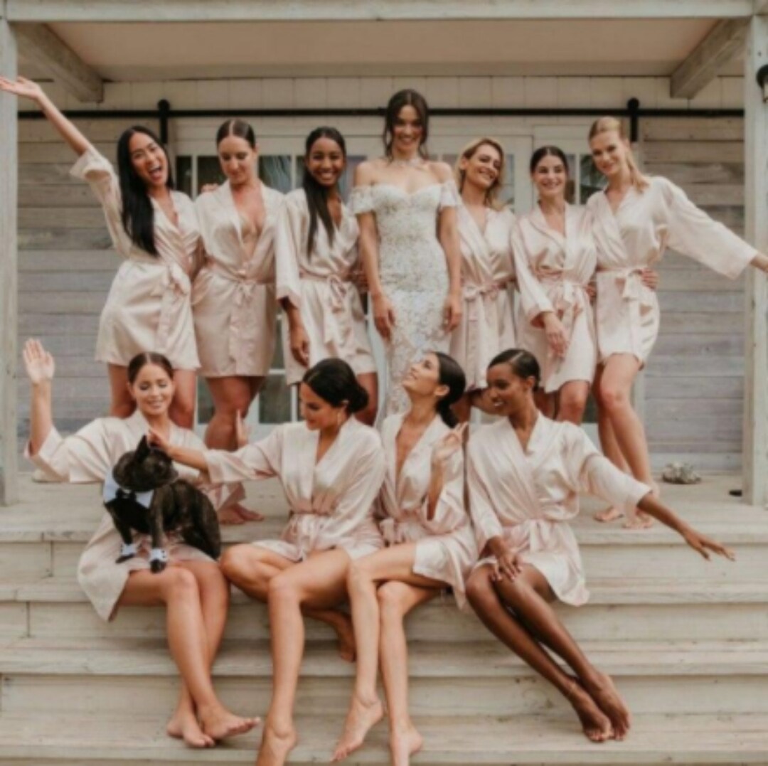 Bridesmaid Robes Bridal Party Satin Robes Bride Wedding Party Robe ...