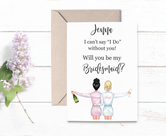 Bridesmaid Proposal Card Will You Be My Bridesmaid | Etsy