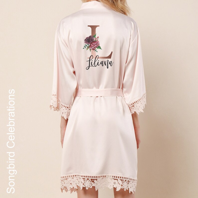 Champagne Rose Gold Bridesmaid Robes Bridal Robe for Bride - Etsy Canada