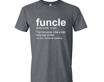Funcle Funtie Definition Shirt Fun Uncle Funny Uncle Aunt Gift Auntie ...