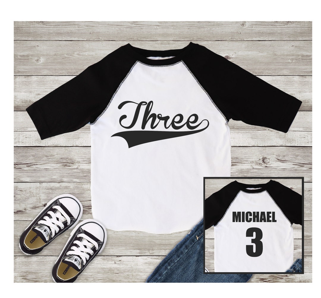 3rd Birthday Boy Shirt Third Birthday Boy Shirt Three Word Shirt ...