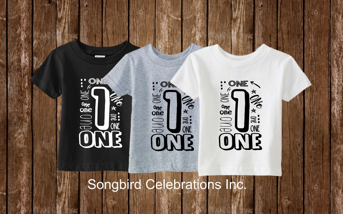 First Birthday Boy Shirt 1st Birthday Boy Shirt One Word 1 Shirt 1st ...
