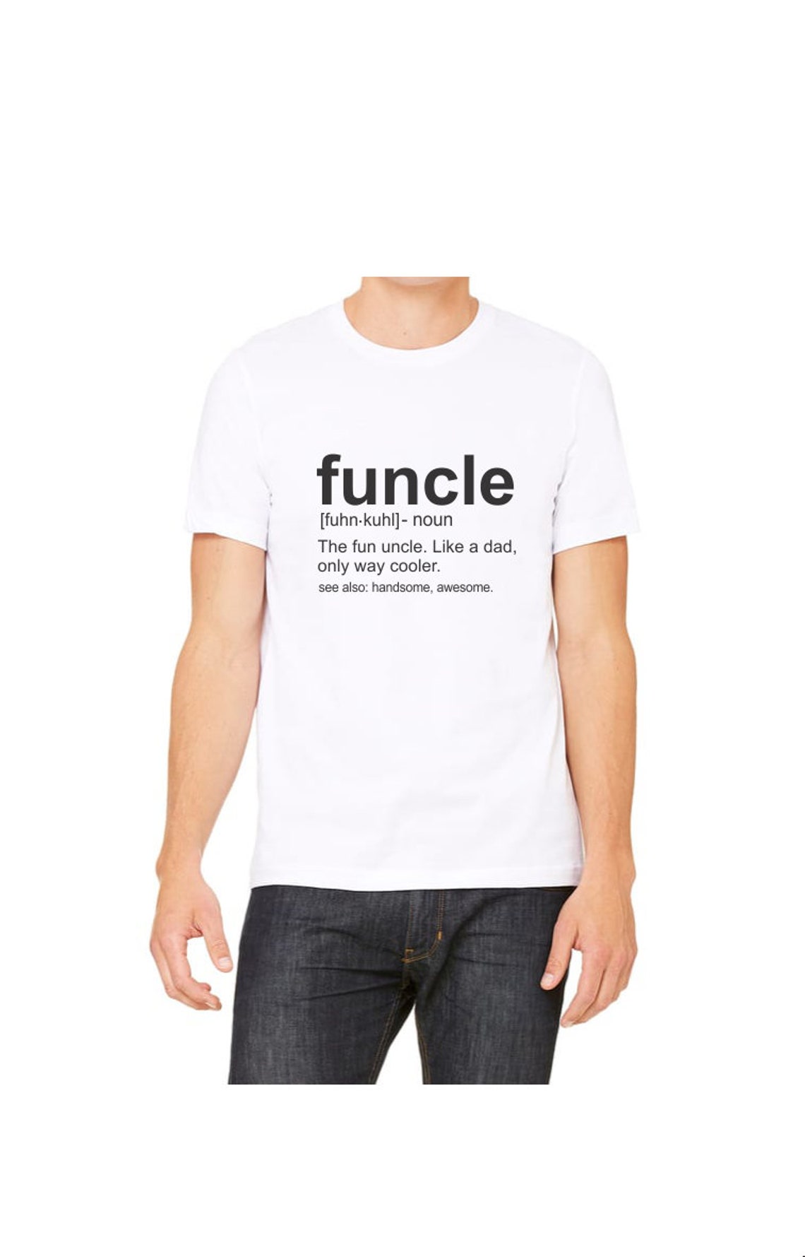 Funcle Definition Shirt Fun Uncle Funny Uncle Charcoal Grey Gray and ...