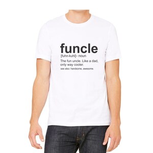 Funcle Definition Shirt Fun Uncle Funny Uncle Charcoal Grey Gray and ...
