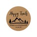 Happy Trails Wedding Favor Trail Mix Stickers Kraft Brown Favour ...