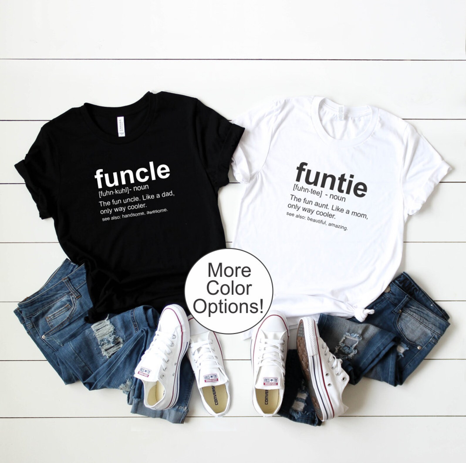 Funcle Funtie Definition Shirt Fun Uncle Funny Uncle Aunt Gift Auntie ...