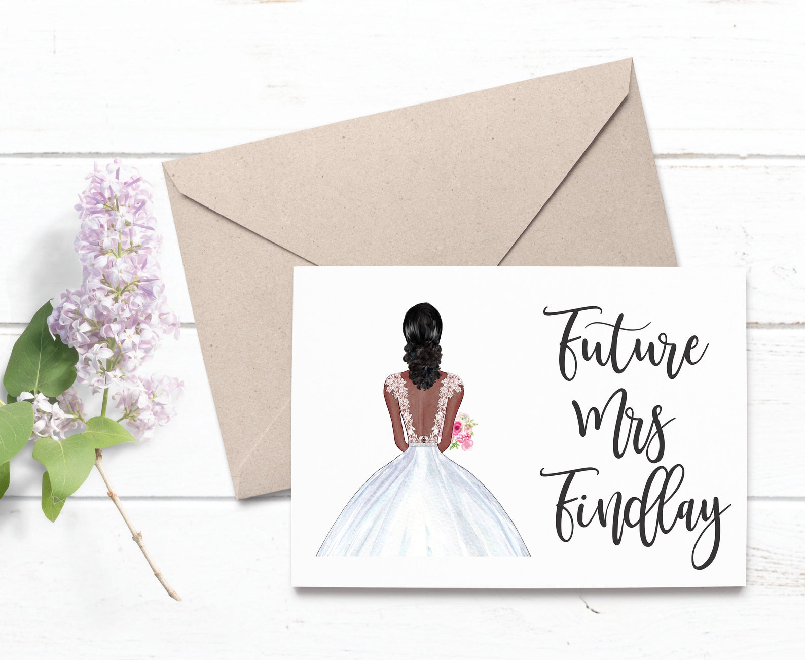 CUSTOMIZABLE Future Mrs Custom Greeting Card Bride to Be Card ...