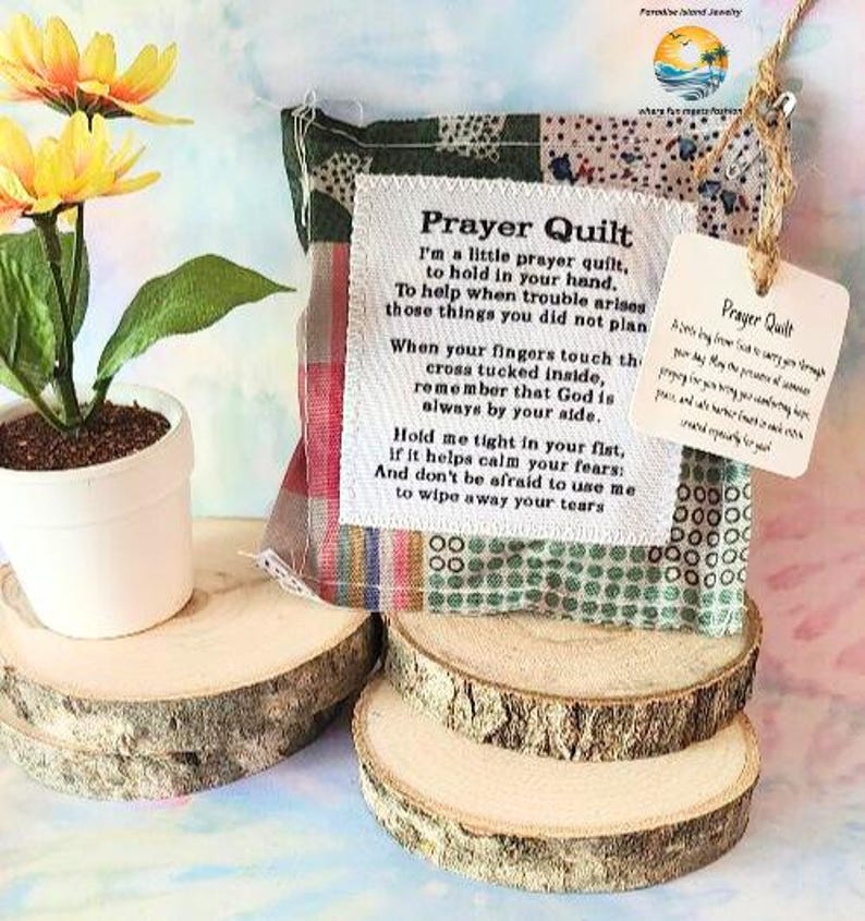 Prayer Quilt With Cross Inside, LIQUIDATION SALE, DIY Pocket Prayer ...