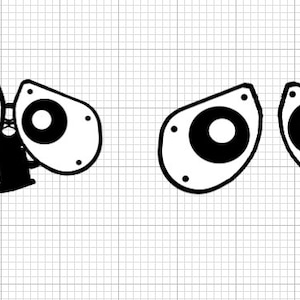 Wall-e Eyes Vinyl Decal /walle Car Decal/laptop Decal Disney Pixar - Etsy