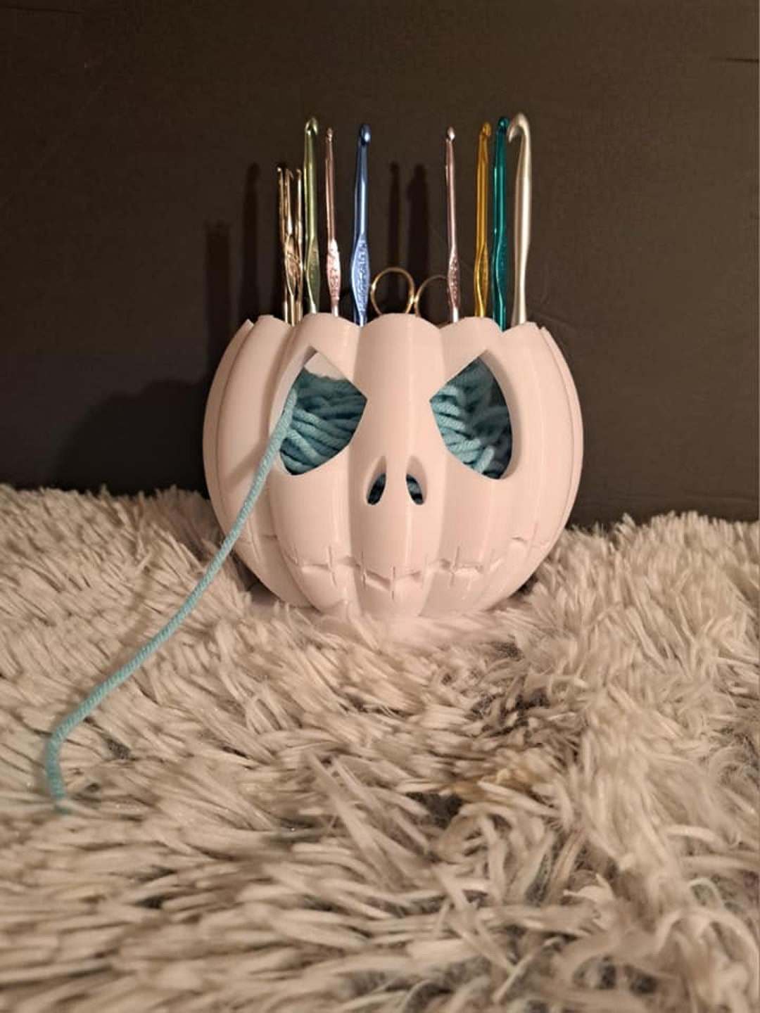 Skeleton Yarn Bowl,crochet Yarn Bowl,pumpkin Bowl,yarn Gifts,crochet ...