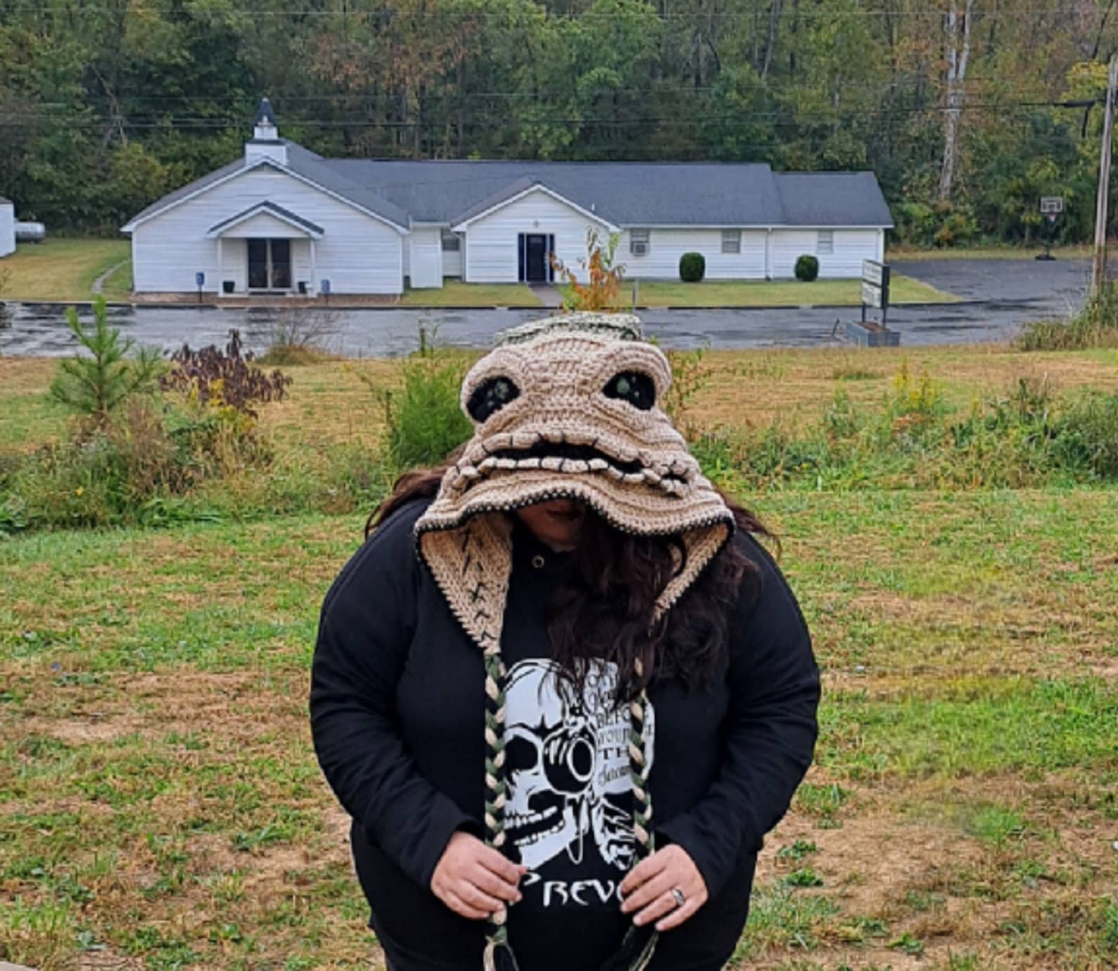 Burlap Chap Crochet Hood, Cosplay Hood, Cosplay Outfits, Crochet ...