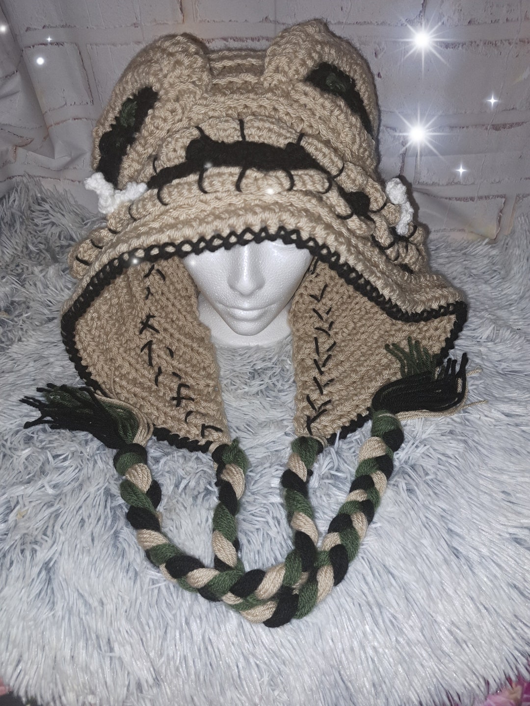 Burlap Chap Crochet Hood Cosplay Hood Cosplay Outfits - Etsy