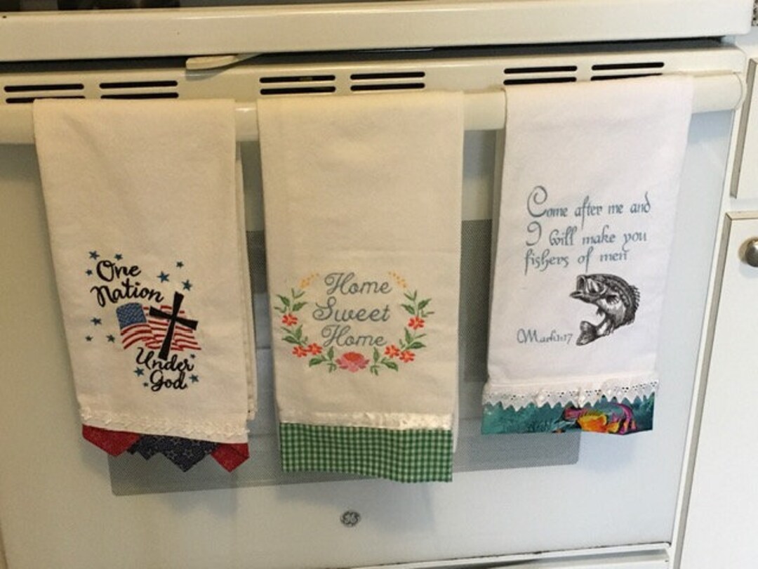 Kitchen or Bathroom Towels 1-one Nation Under God 2-home Sweet - Etsy
