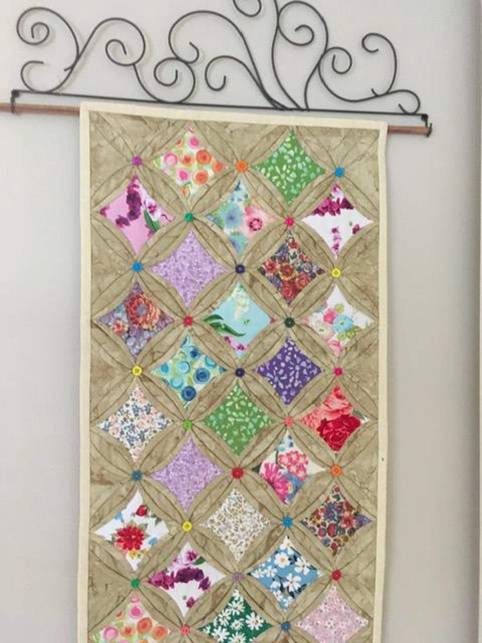 Cathedral Window Table Runner or Wall-hanging 44x16 Inches - Etsy