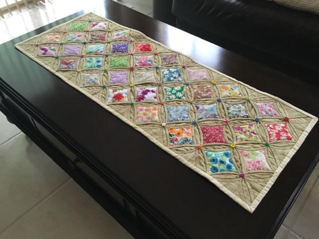 Cathedral Window Table Runner or Wall-hanging 44x16 Inches - Etsy
