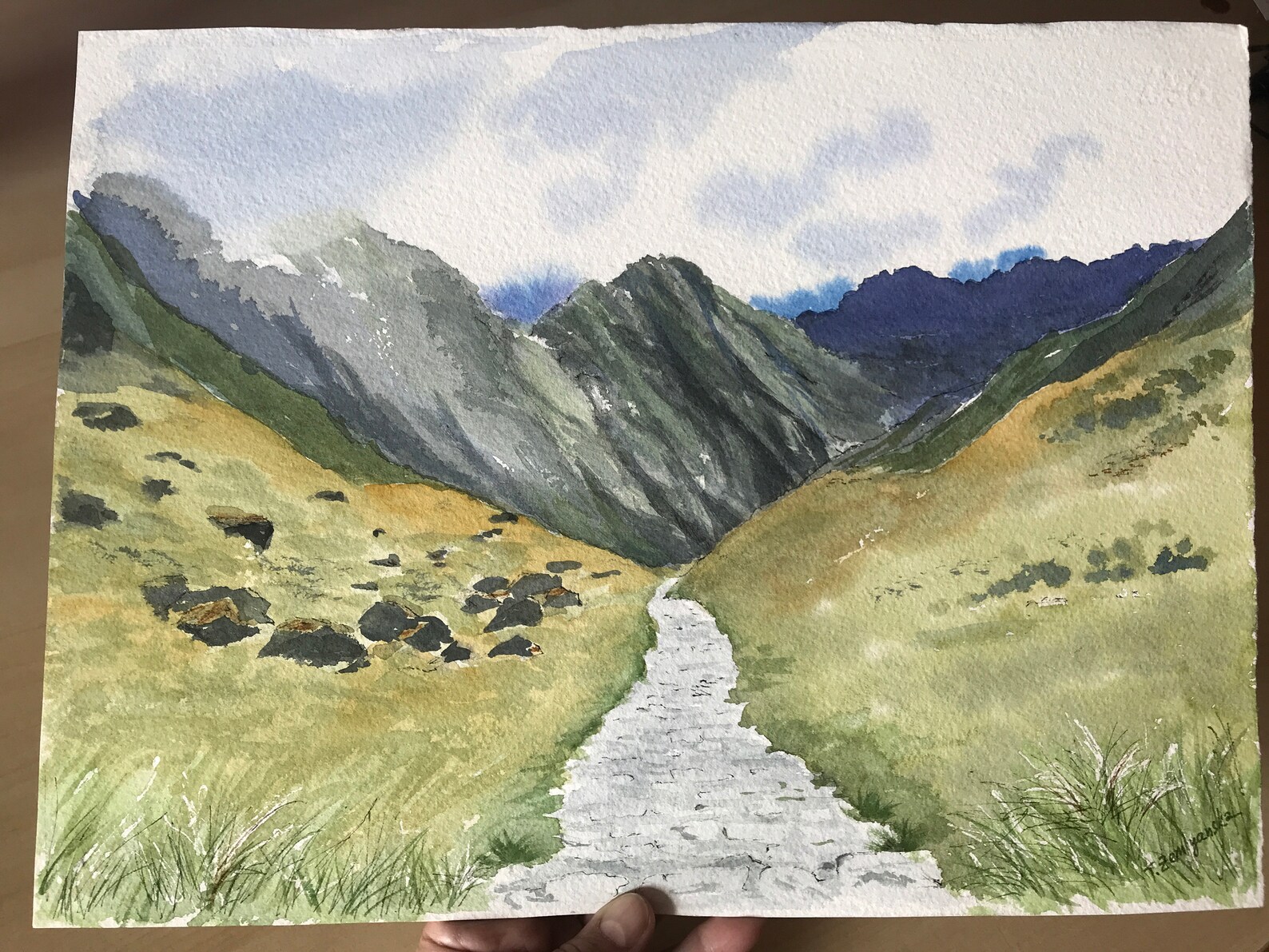 Andean Mountains/original Watercolour Painting/inca Trail in Peruvian ...
