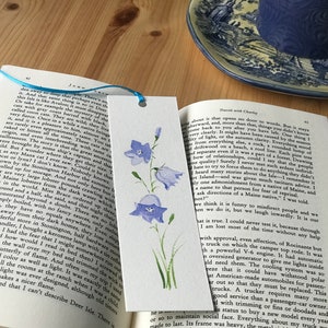 Blue Flowers Bookmarks/3 Hand Painted Watercolour Bookmarks/set of 3 ...