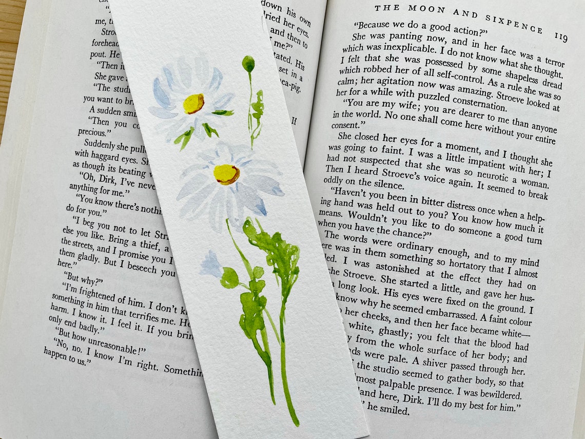 Daisies Bookmarks/3 Hand Painted Watercolour Bookmarks/daisy Flowers ...