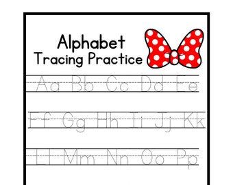 Mickey Inspired Alphabet Tracing| Worksheet| Atoz| Kids Preschool ...