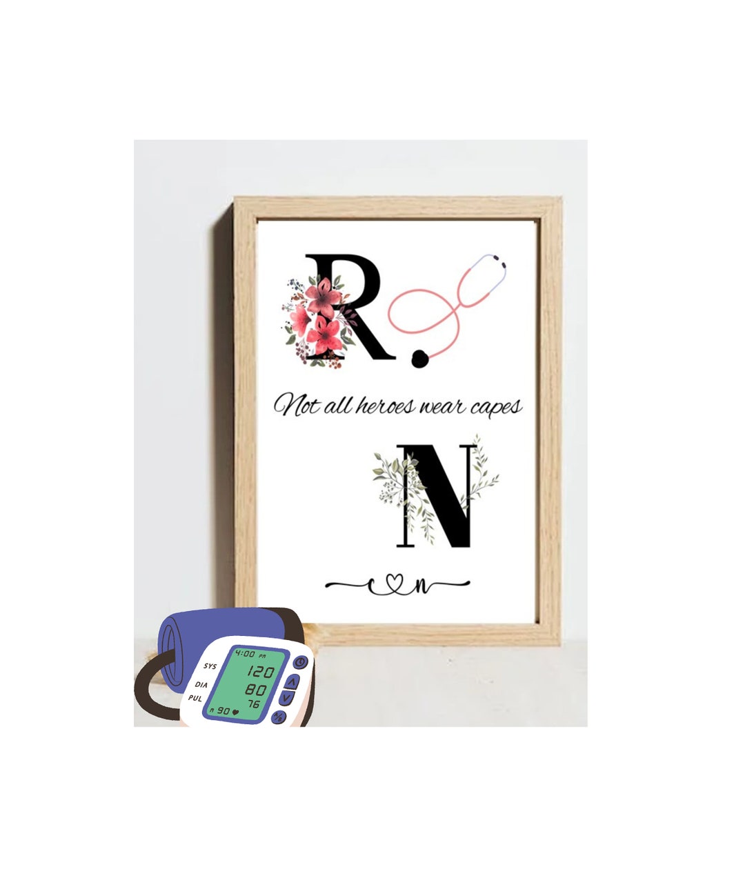 Nurse_ RN_ Hero_ Hospital_ Office _ Work _ Wall Art _ Printable Digital ...