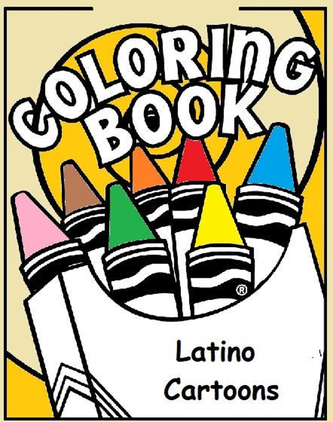 Coloring Book| Cartoon Hispanic|latino| Art| Activity Book| School ...