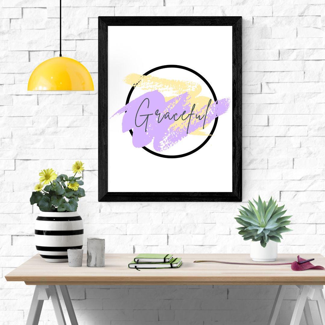 Graceful | Wall Art | Wall Decor| Inspirational| Home Decor |printable ...