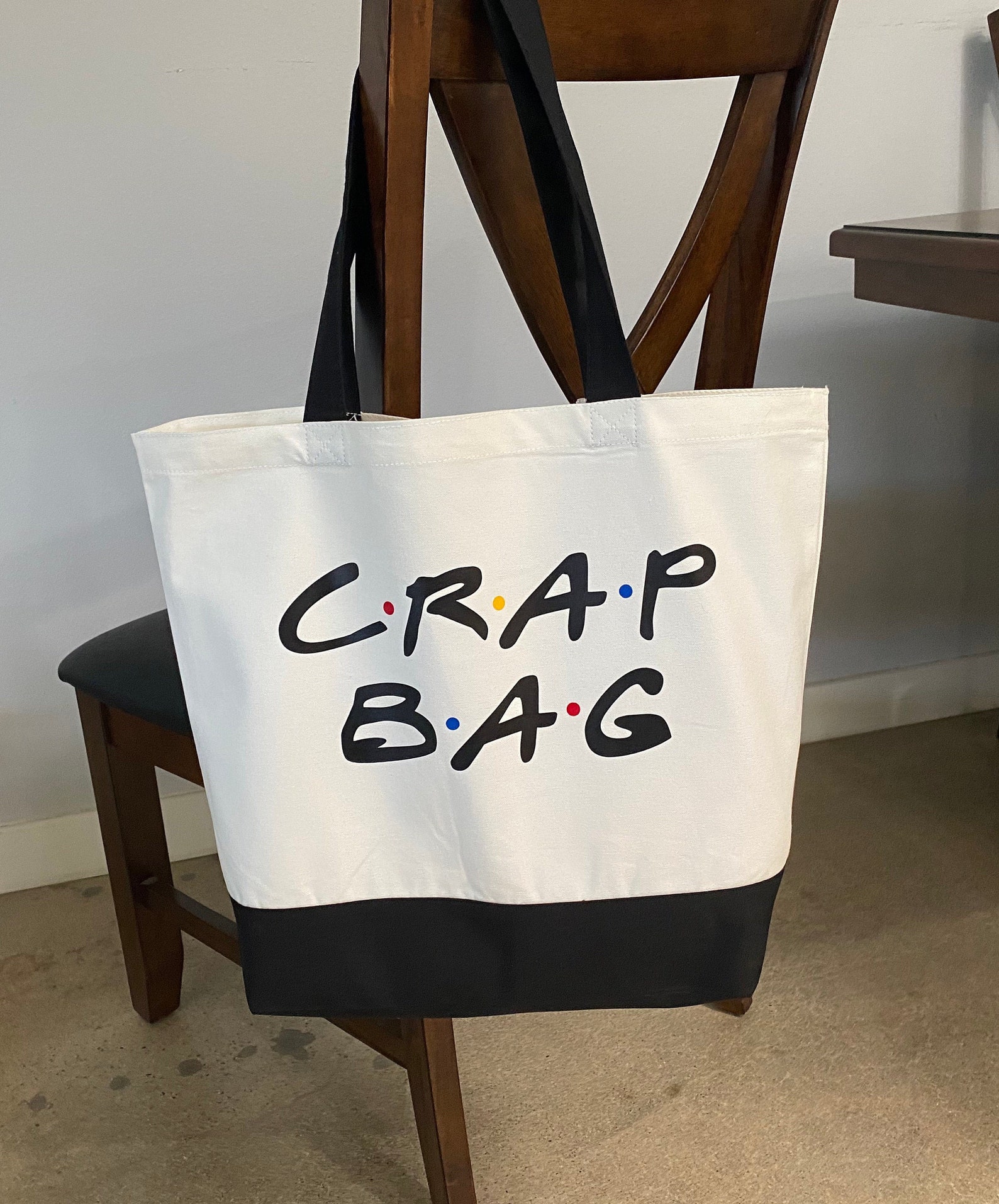 Crap Bag Two Tone Tote Bag | Etsy