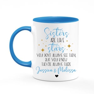 Sisters Are Like Stars Mug, Sister Birthday Gift, Personalized Sisters ...