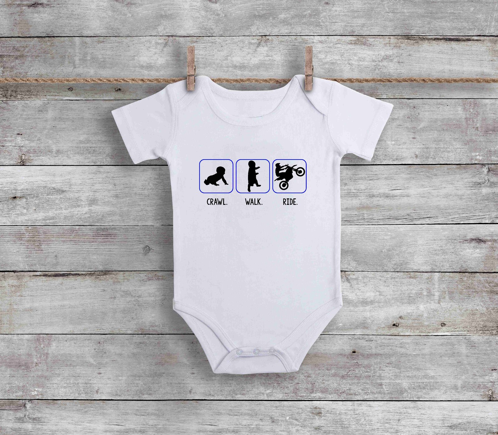 Walk. Crawl. Ride Funny Baby Outfit for Motorcycle Riders - Etsy