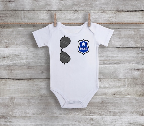 Baby Police Officer Aviators and Badge Funny Officer Baby | Etsy
