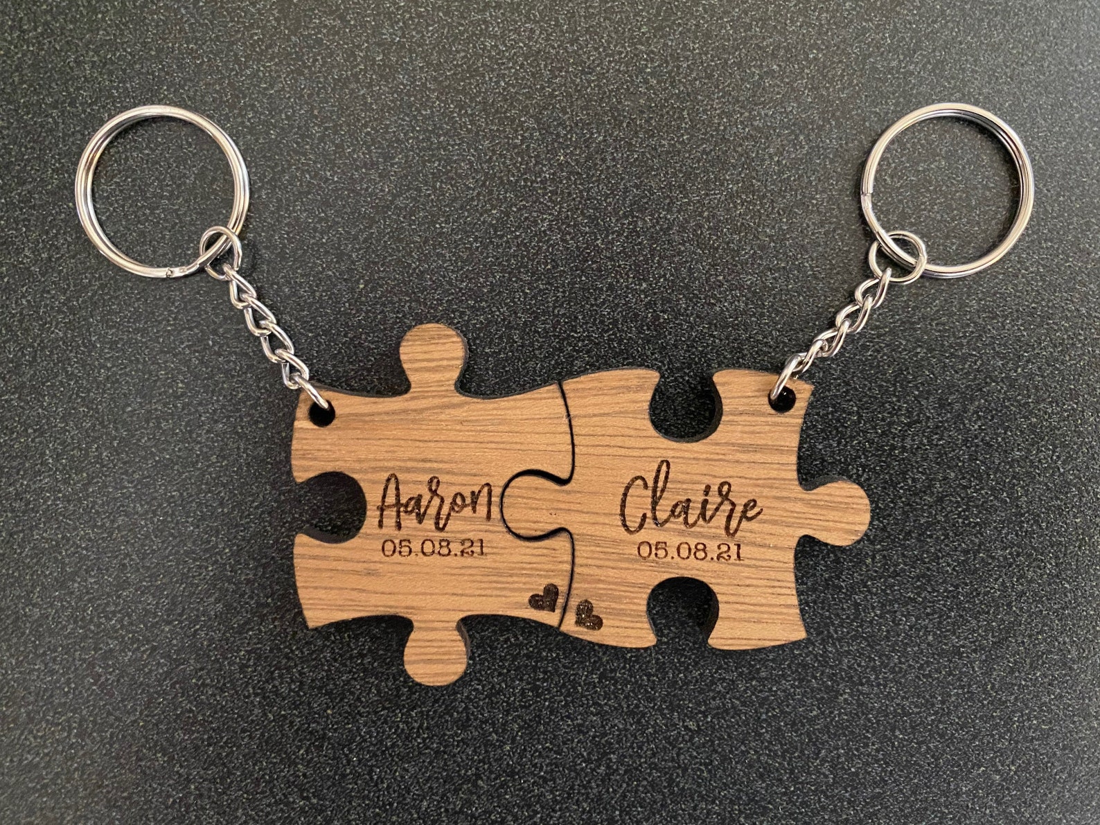 Personalized Puzzle Piece Keychain Set Cute Gift Idea for | Etsy
