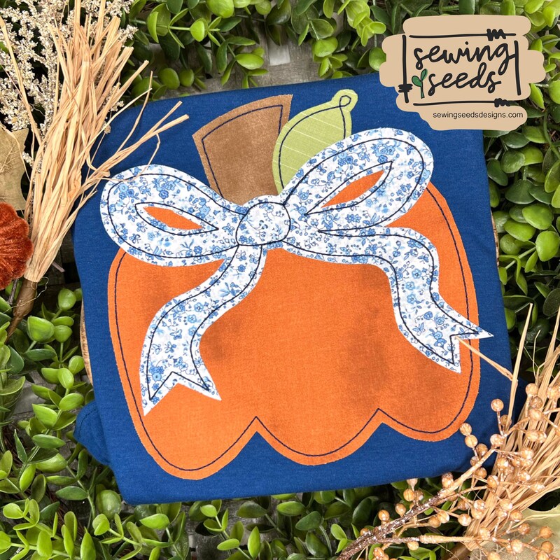 Pumpkin Applique Design - Etsy