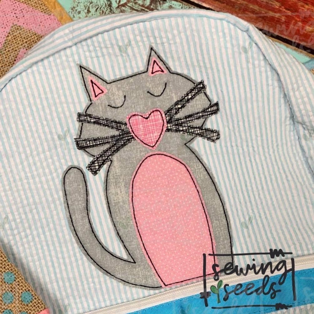 Cat Applique Embroidery Design INSTANT DOWNLOAD - Etsy