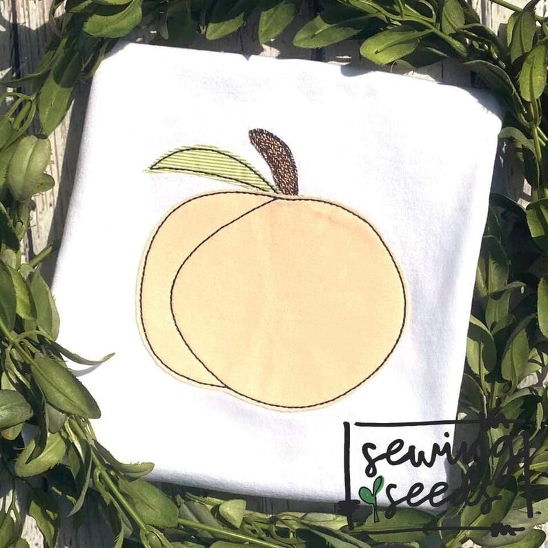 Peach Design File for Embroidery Machine Instant Download - Etsy