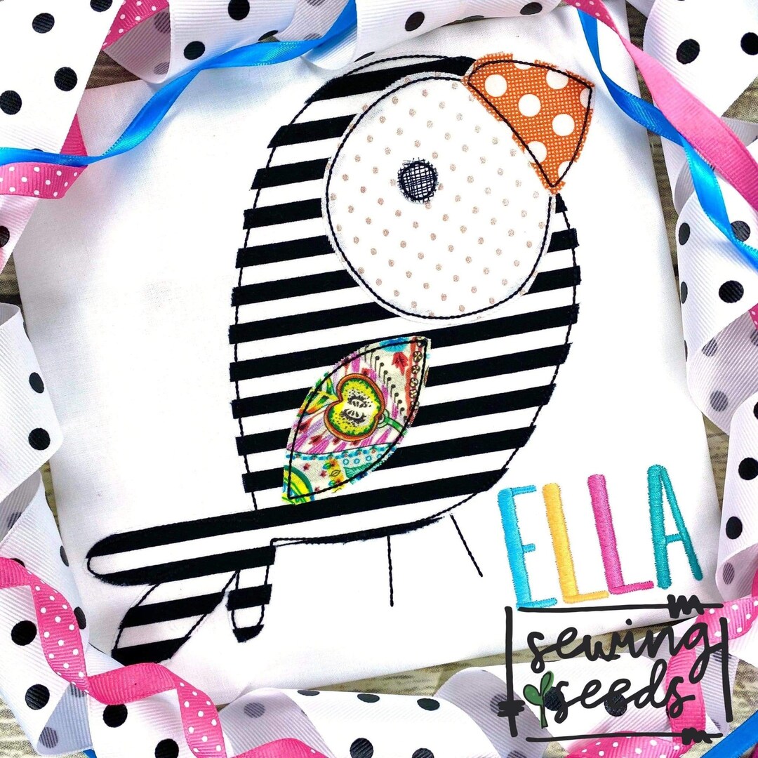 Funky Bird Applique Embroidery Design ***INSTANT DOWNLOAD - Etsy