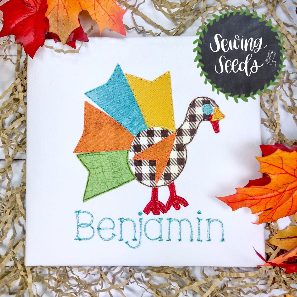 Funky Turkey Thanksgiving Embroidery Applique Design | Etsy