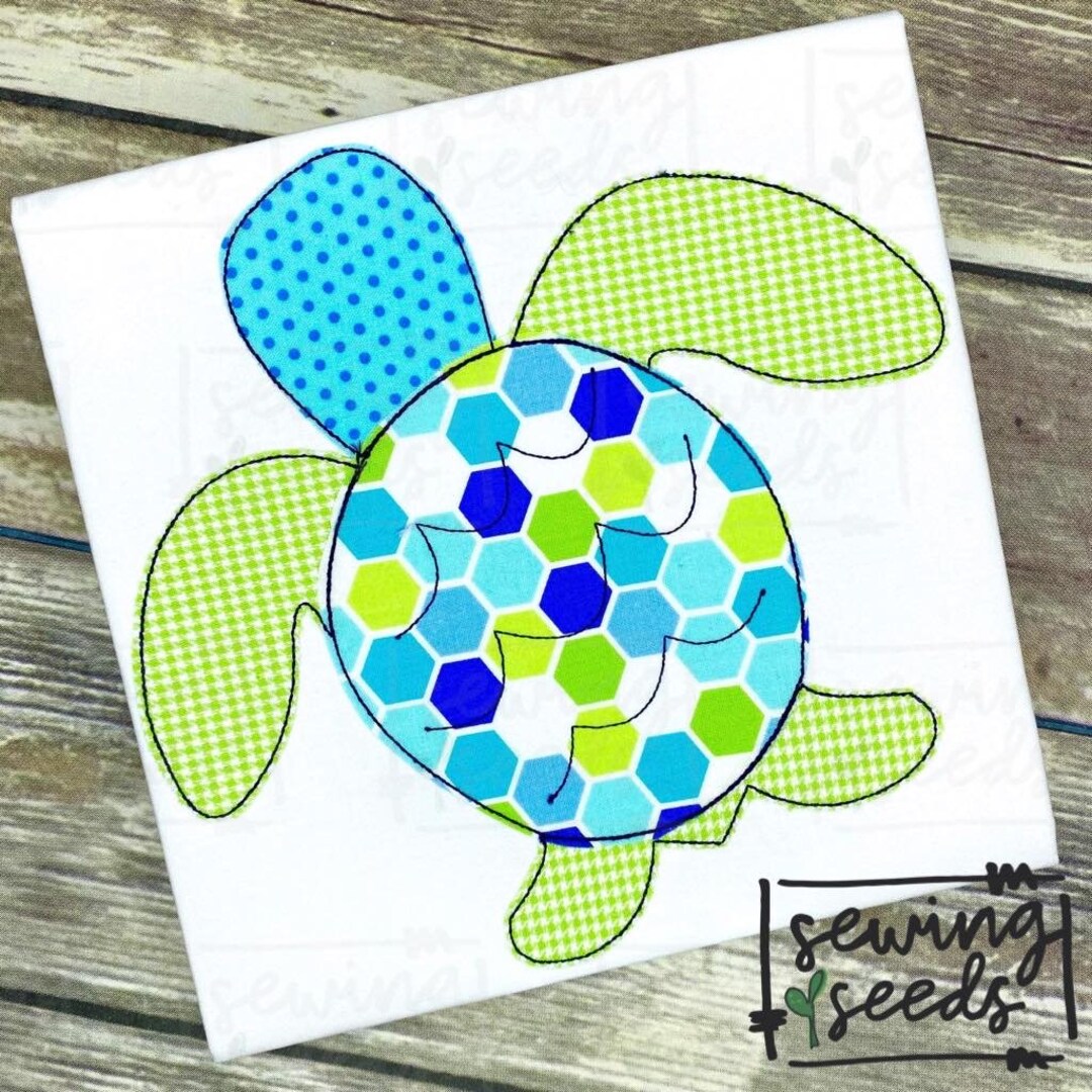Sea Turtle Applique Embroidery Design ***INSTANT DOWNLOAD - Etsy