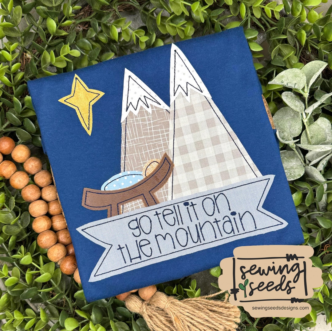 Nativity Go Tell It on the Mountain Christmas Applique Embroidery ...