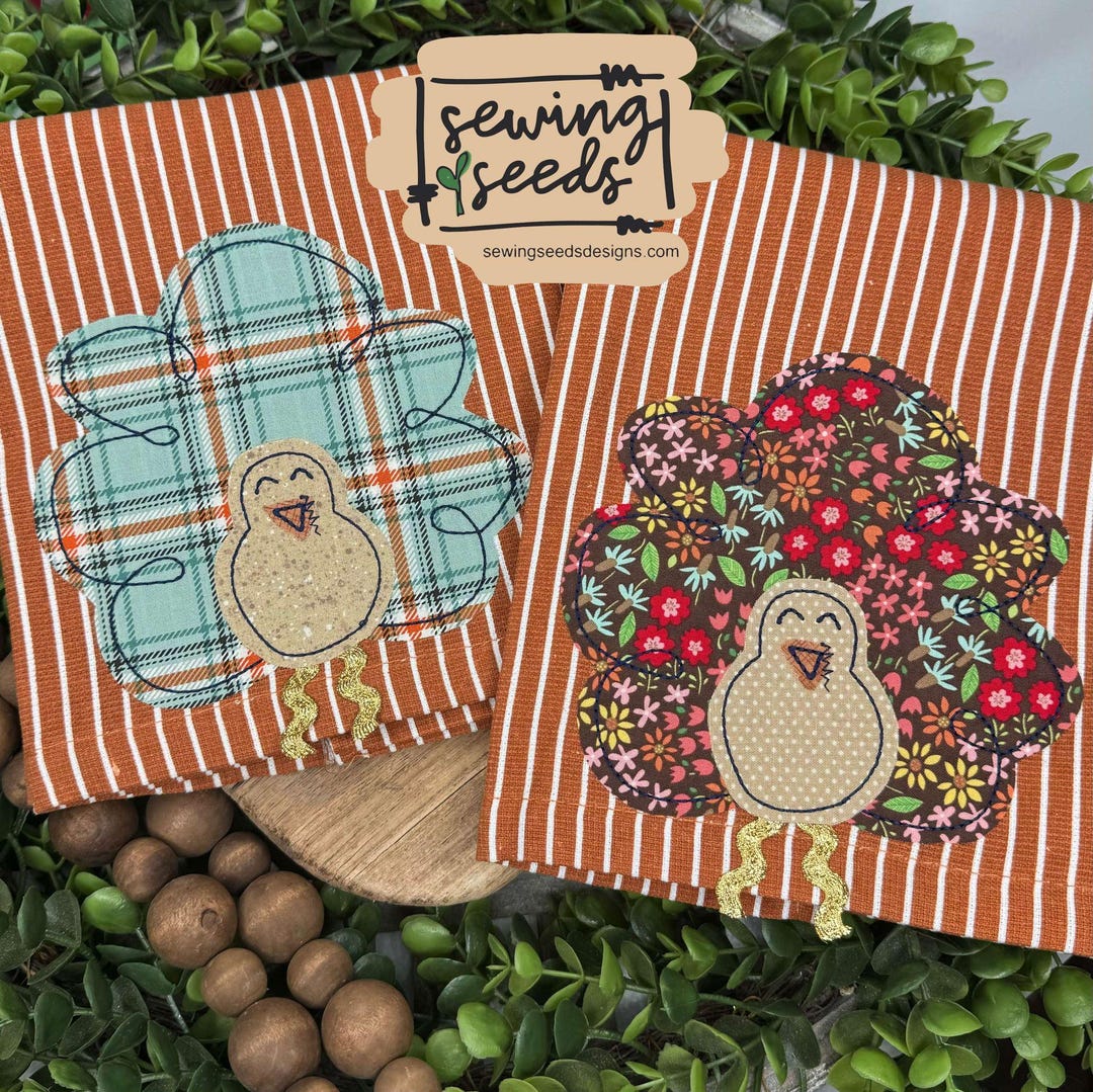 Thanksgiving Scribble Turkey Embroidery Applique Design ***INSTANT ...
