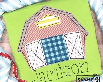 Raggedy Barn Applique Design Bean Finish Quick Stitch Instant Download ...