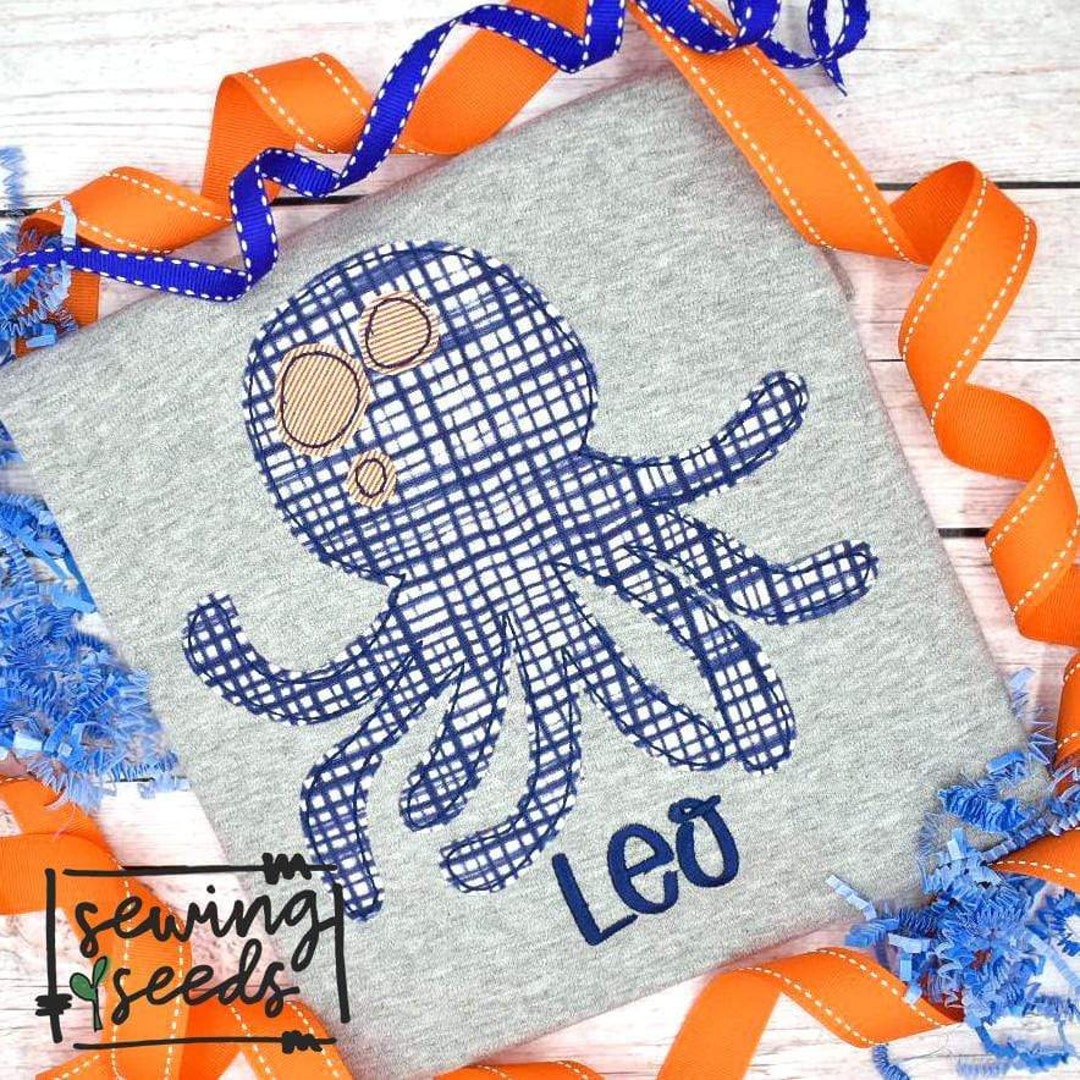 Octopus Applique Design File INSTANT DOWNLOAD - Etsy