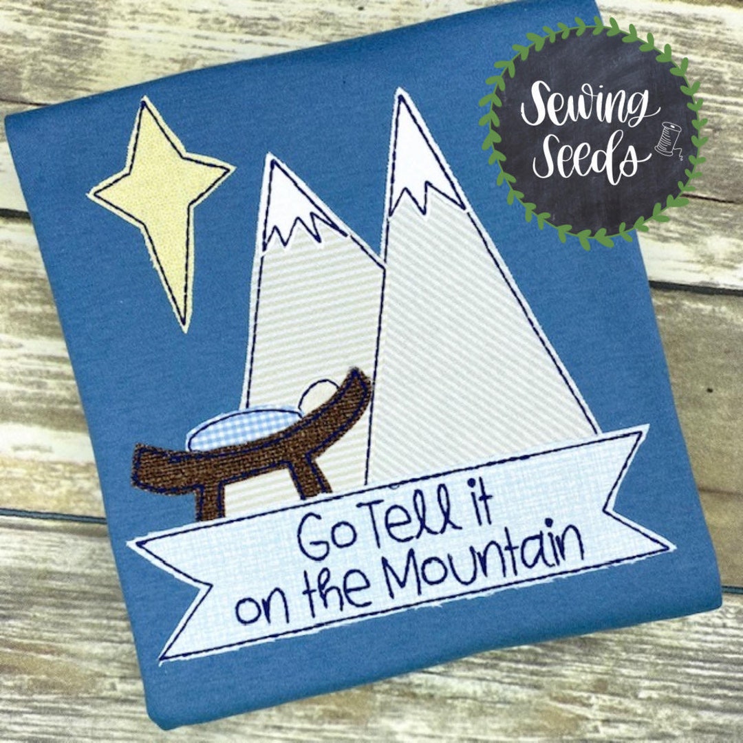 Nativity Go Tell It on the Mountain Christmas Applique - Etsy