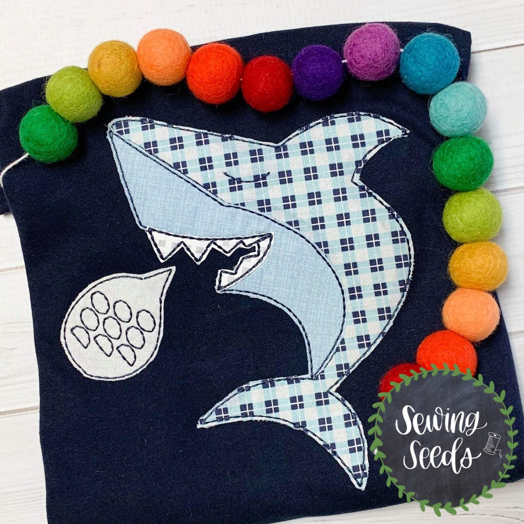 Shark Applique Embroidery Design ***INSTANT DOWNLOAD - Etsy