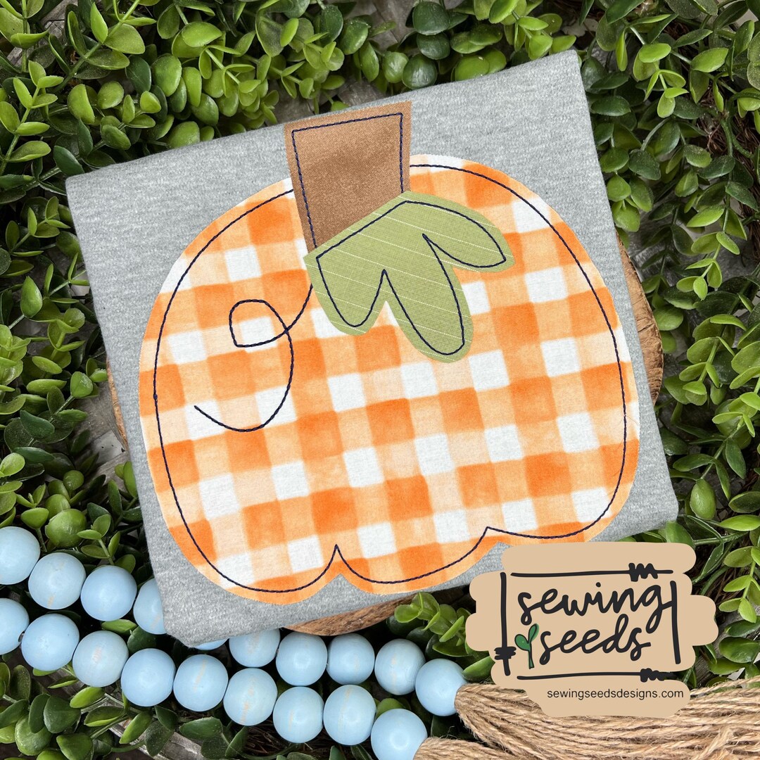Simple Fall Pumpkin Embroidery Applique Design ***INSTANT DOWNLOAD - Etsy