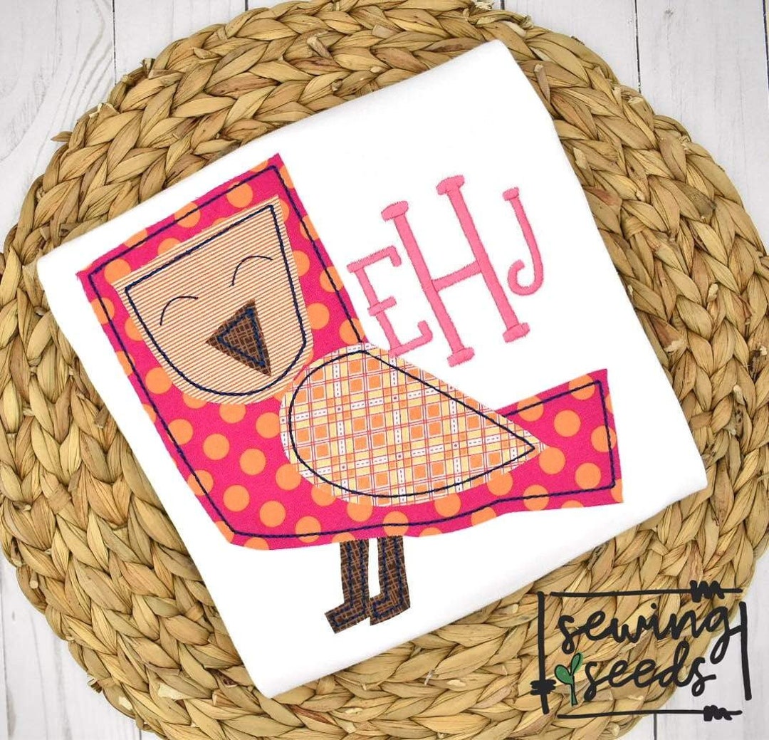 Barn Owl Applique Design File INSTANT DOWNLOAD - Etsy