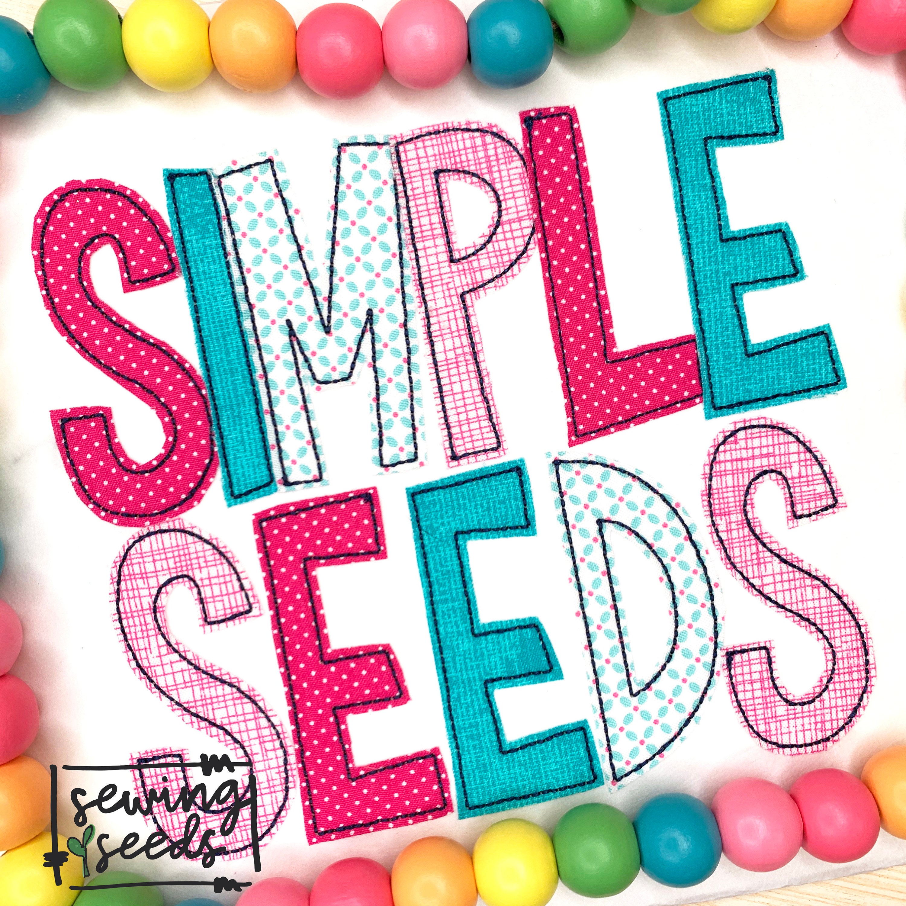 Simple Seeds Applique Font Applique Embroidery Design ***INSTANT ...