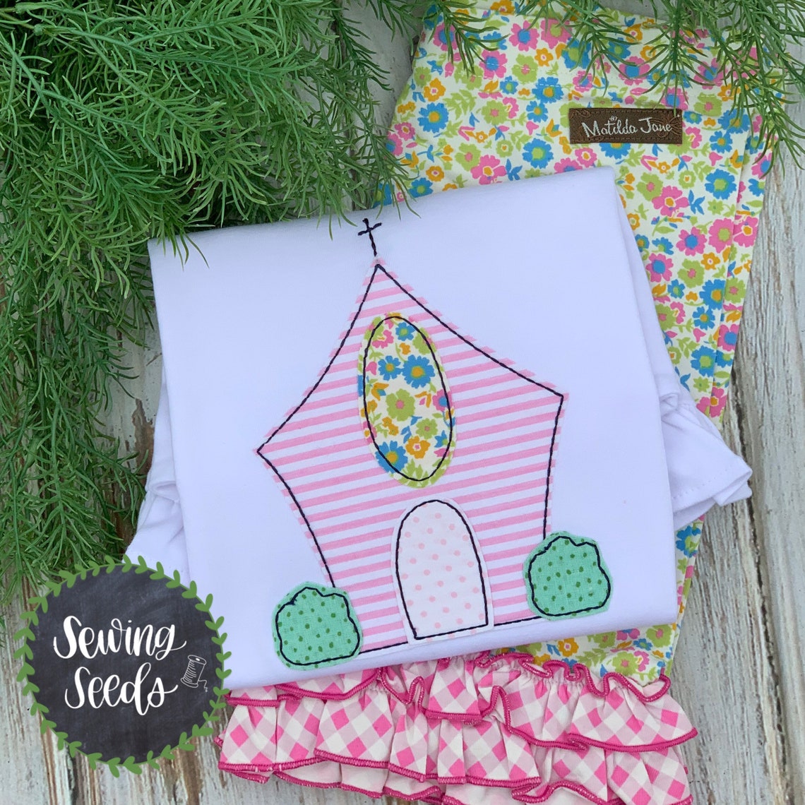 Simple Church Embroidery Applique Design File ***INSTANT DOWNLOAD - Etsy