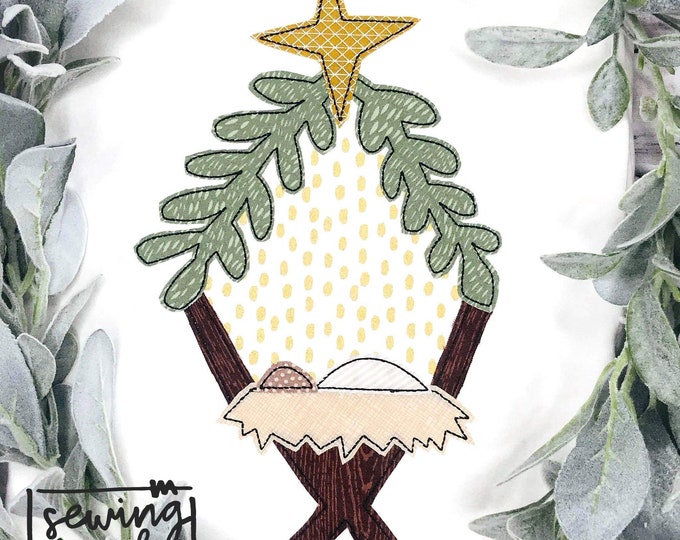 Follow Me to Bethlehem Primitive Wool Applique Nativity PATTERN BPJ357 ...